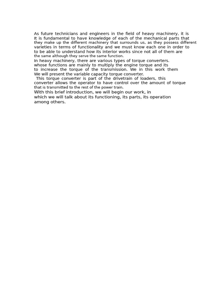 Variable Capacity Torque Converter Overview | PDF | Clutch ...