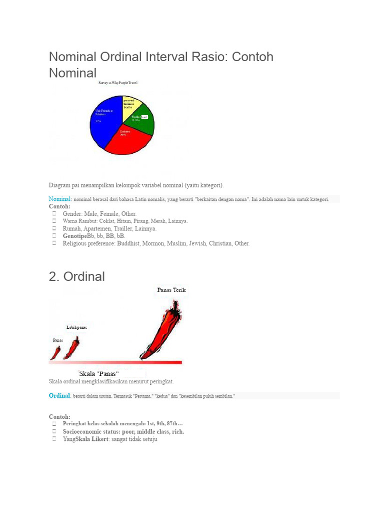 Jenis Skala Pengukuran: Nominal hingga Rasio | PDF