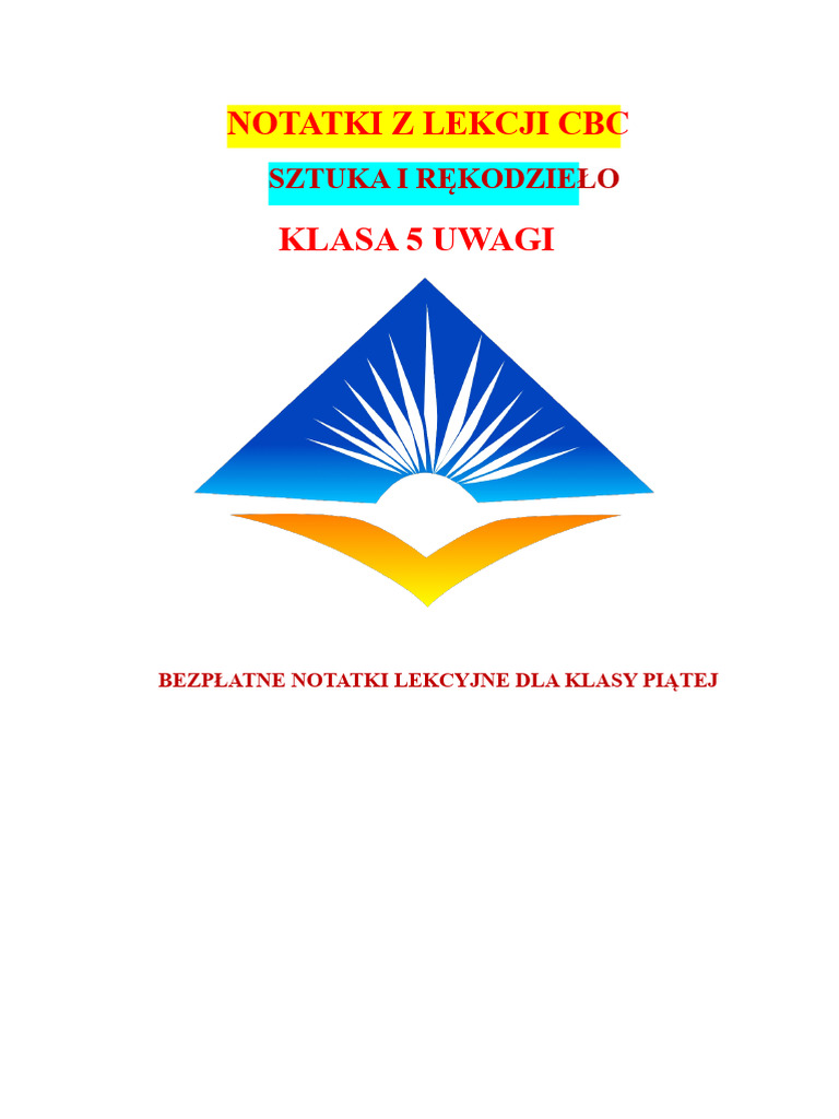 Notatki Z Plastyki Klasa 5 | PDF