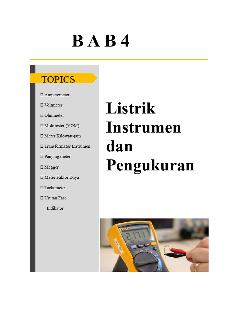 Bab 4 Instrumen Dan Pengukuran Listrik | PDF