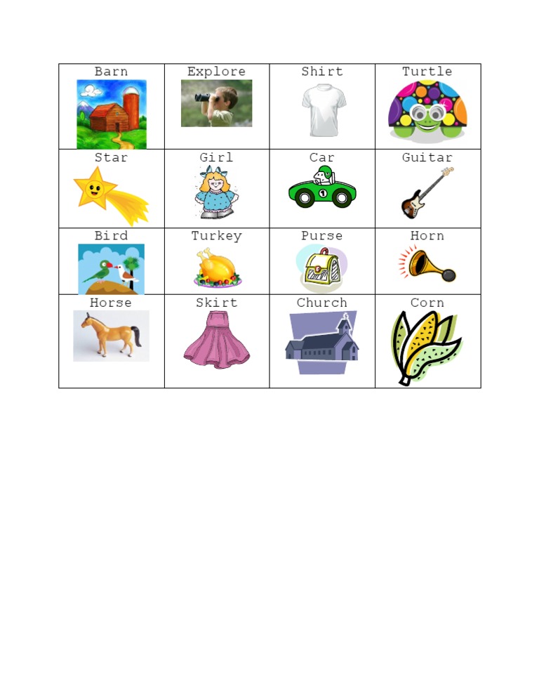 Bossy R Word and Picture Sort | PDF