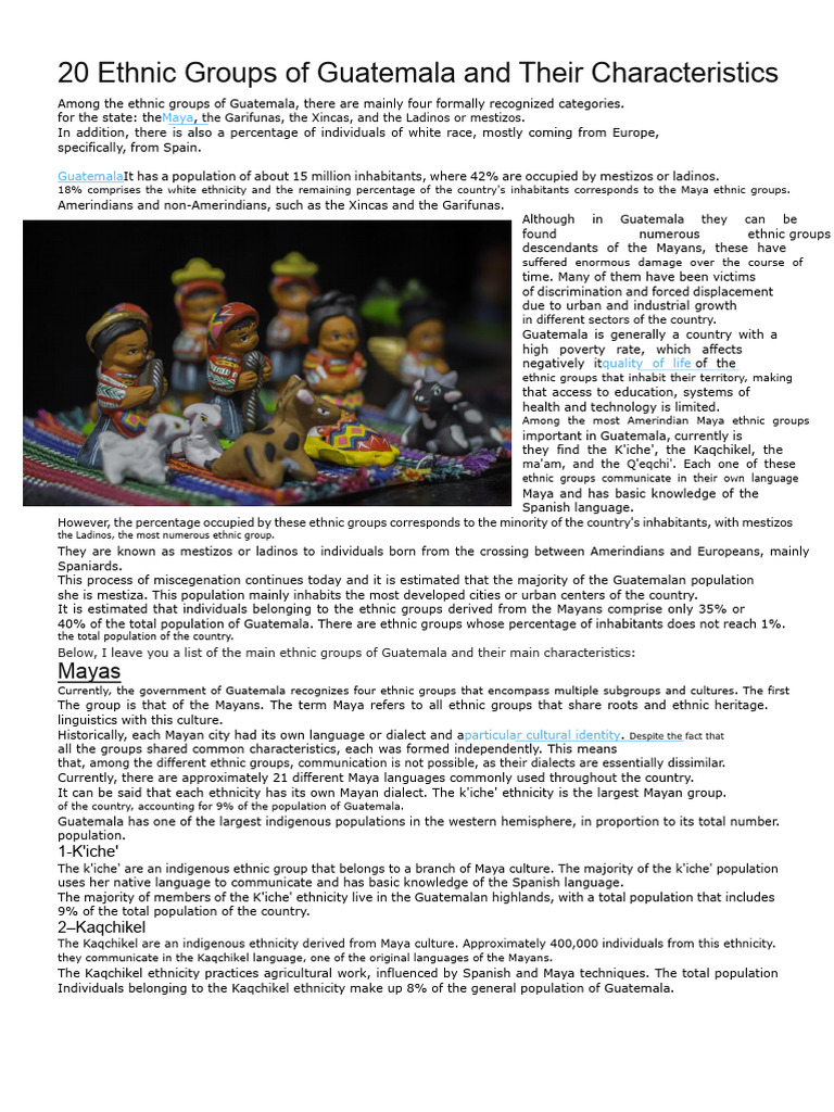 Ethnic Groups of Guatemala Explained | PDF | Maya Peoples | Guatemala