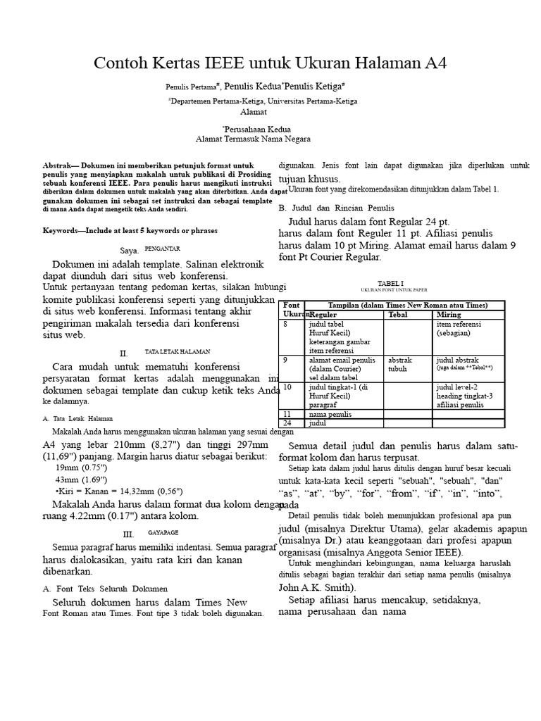 Format Kata Ieee A41 | PDF