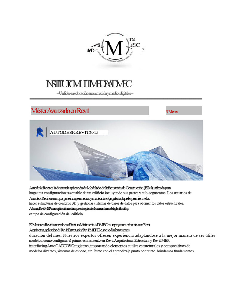 Curso Avanzado de Revit - Entrenamiento en Revit | PDF | Autodesk Revit