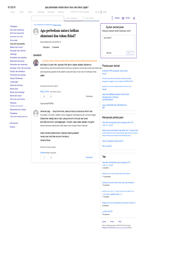 Apa Perbedaan Antara Tahun Buku Dan Tahun Fiskal - Yahoo Jawaban | PDF