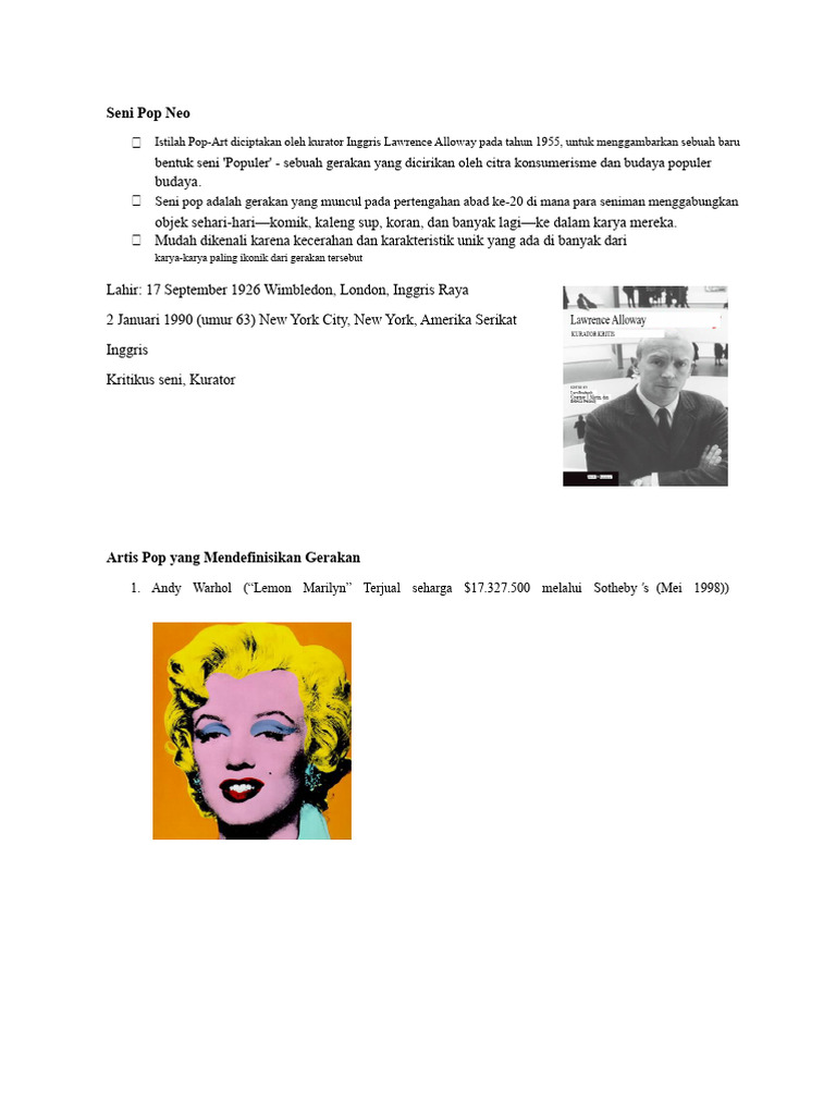 Neo Pop Art (Magcale) | PDF