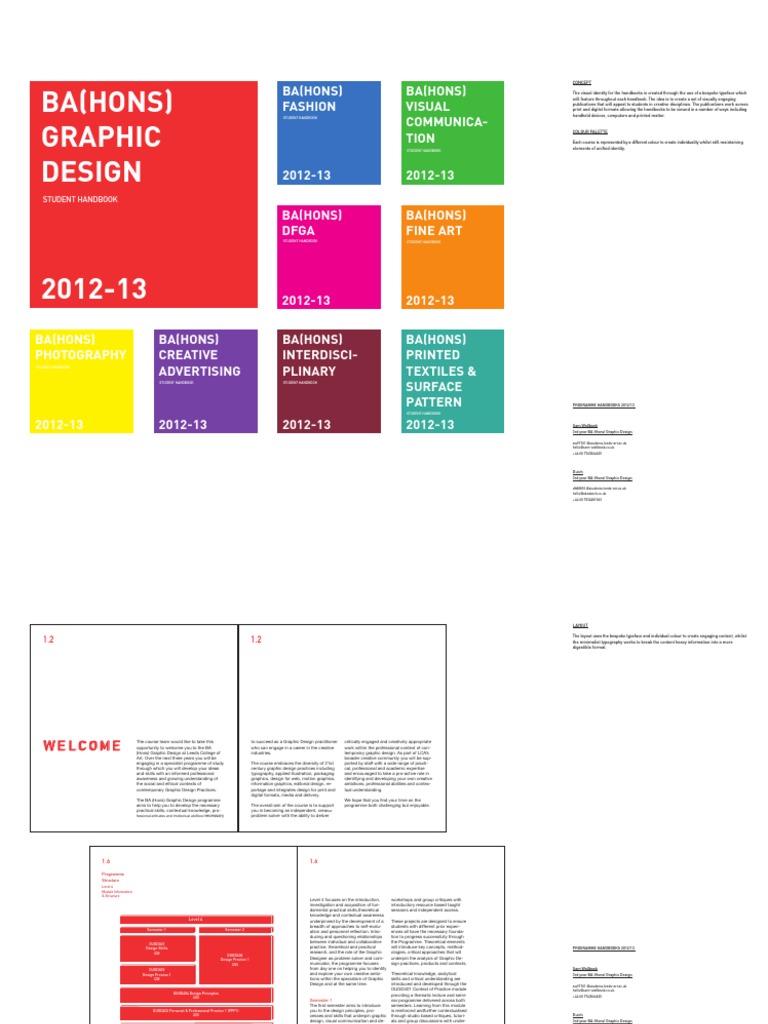 Ba (Hons) Graphic Design: Student Handbook | PDF | Graphic Design ...