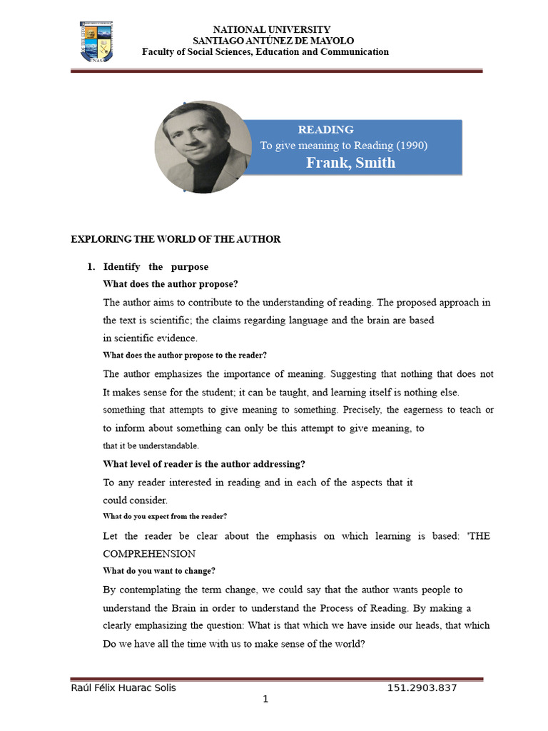 Understanding the Reading Process | PDF | Liberal Arts Education | Science