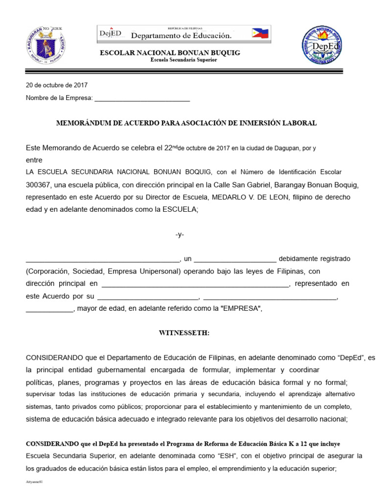 Inmersión MOA SHS | PDF | Educación Secundaria | Escuelas