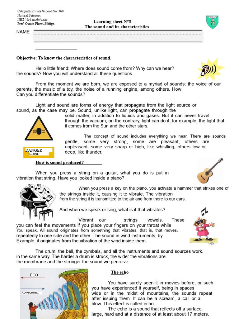 Characteristics of Sound Explained | PDF | Sound | String Instruments