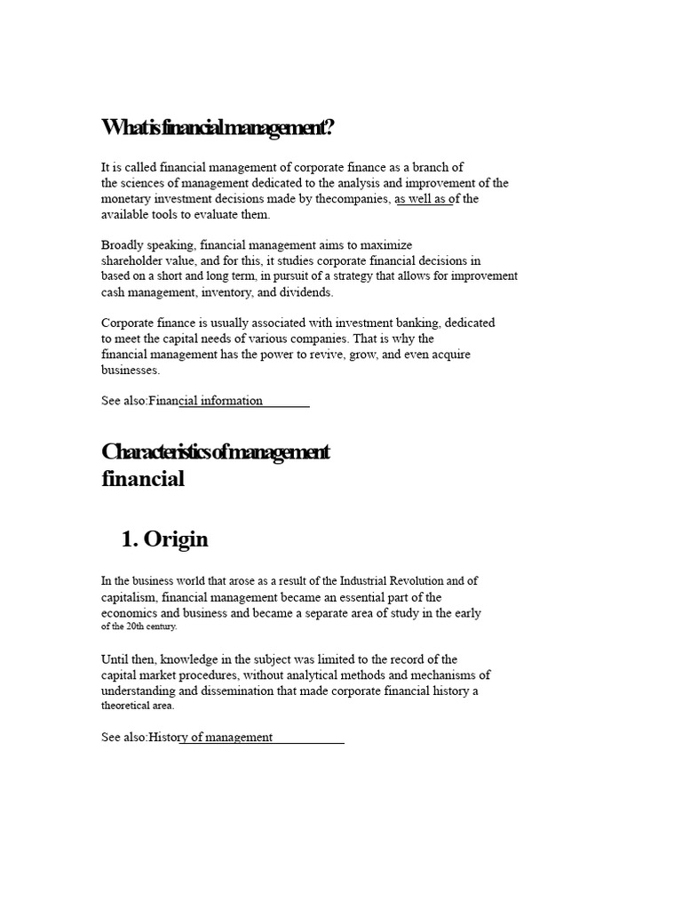 Understanding Financial Management Basics | PDF | Investing | Mergers ...