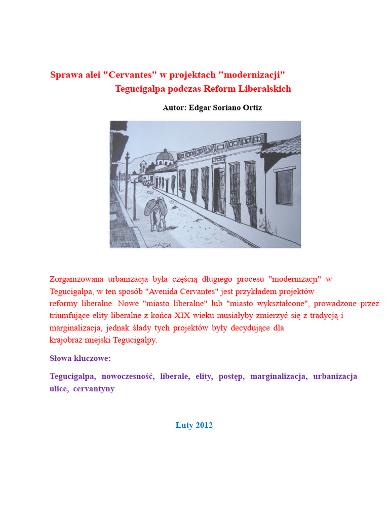 Sprawa Alei Cervantes | PDF