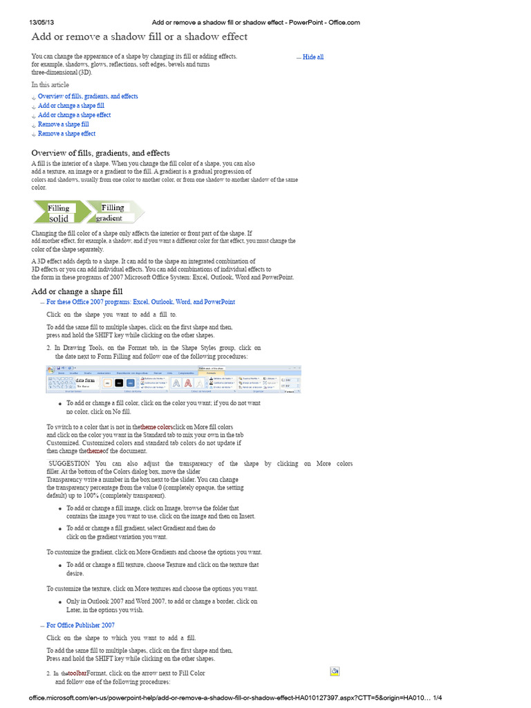 Manage Shadow Effects in PowerPoint | PDF | Microsoft Word | Microsoft ...