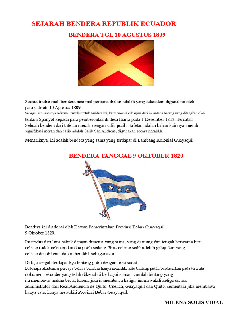 Sejarah Bendera Republik Ekuador | PDF