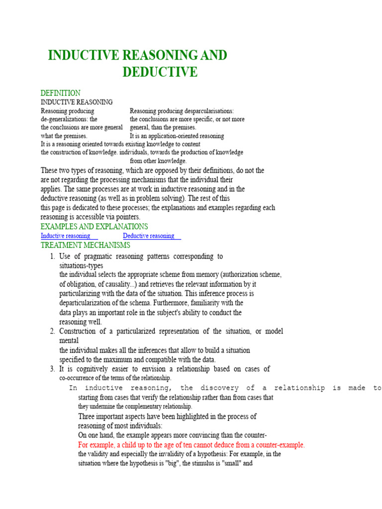 Inductive and Deductive Reasoning | PDF | Deductive Reasoning | Inductive Reasoning