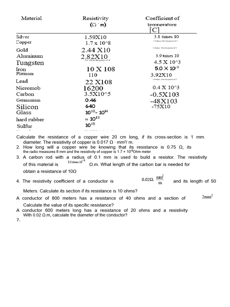 Copper Wire Resistance Calculations | PDF