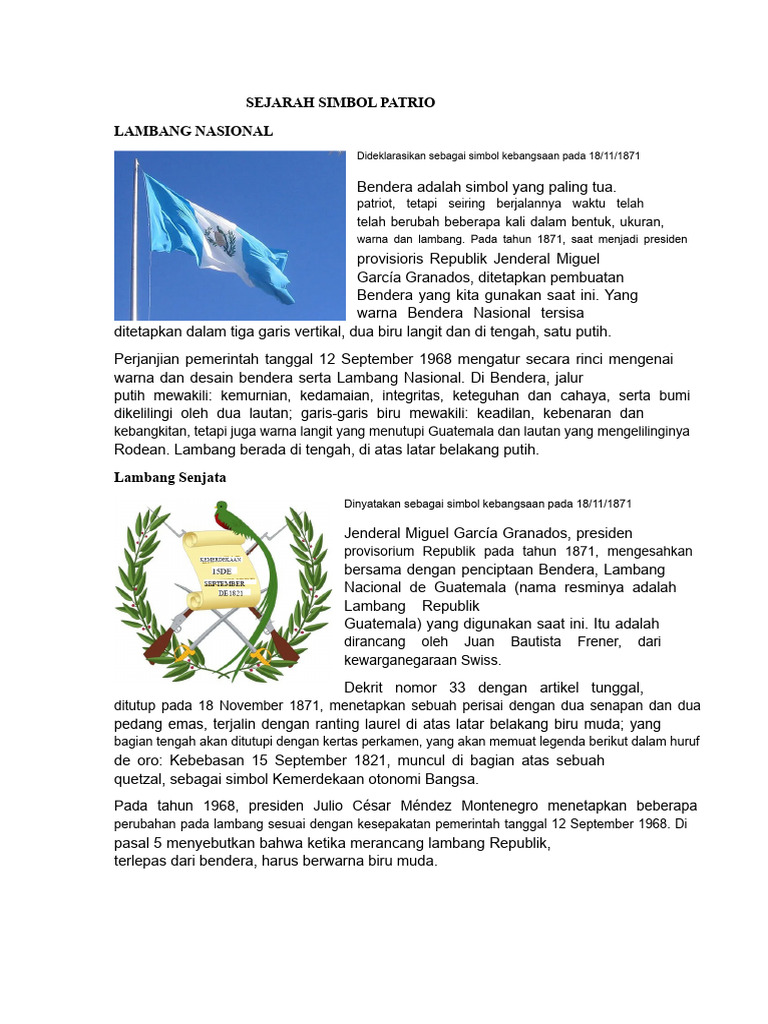 Sejarah Simbol-Simbol Kebangsaan | PDF