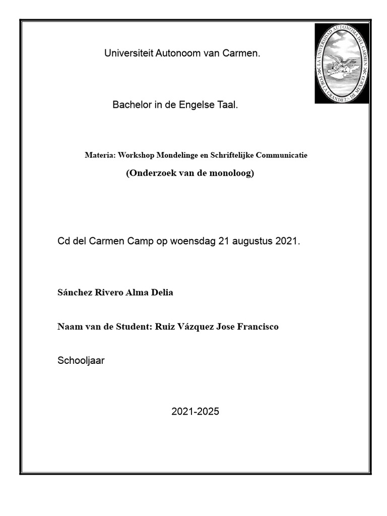 Onderzoek Naar de Monoloog | PDF