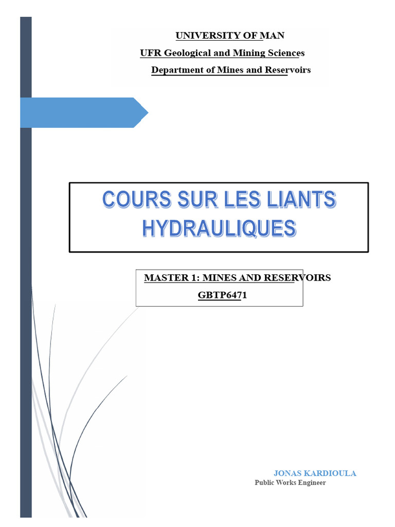 Course On Hydraulic Binders - ENGINEER - UMAN-V2 | PDF | Lime (Material ...