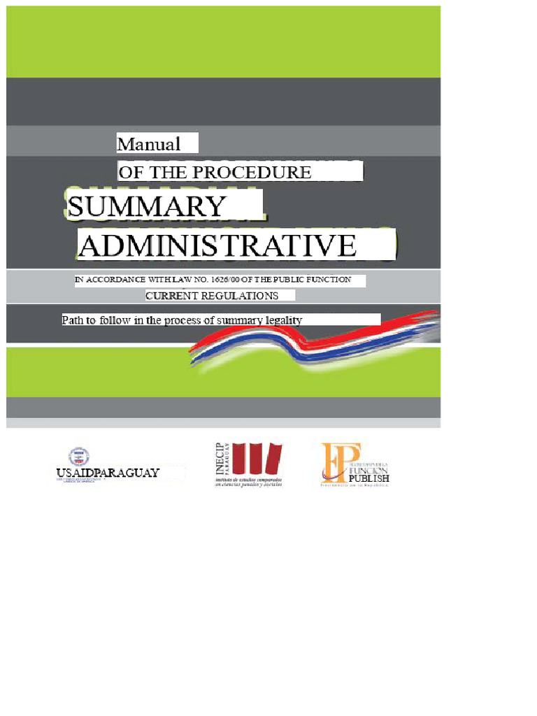 Administrative Summary Procedure Manual - Secretariat of Public ...
