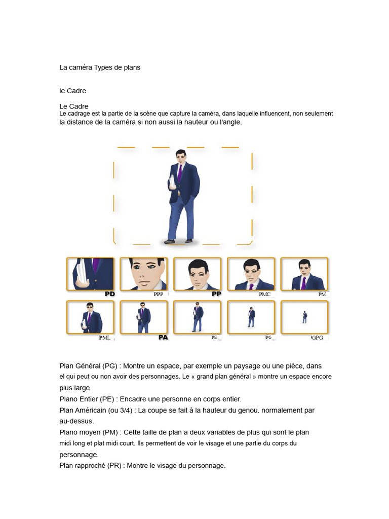Types de Plans Caméra en Cinéma | PDF