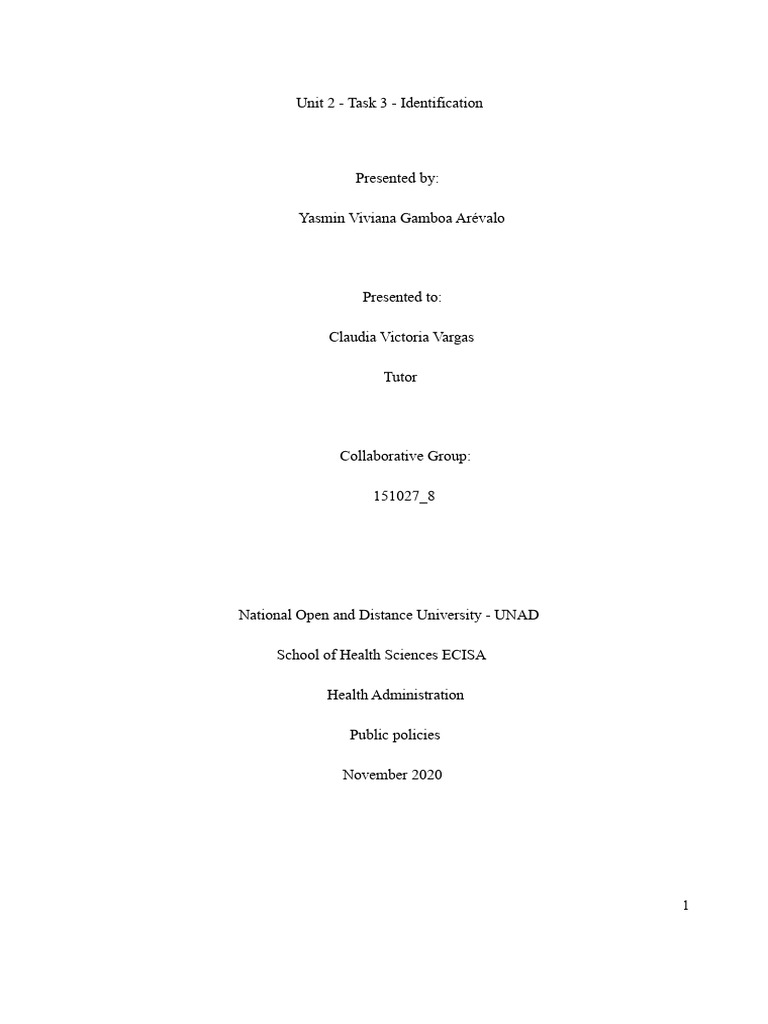 Unit 2 - Task 3 - Identification | PDF