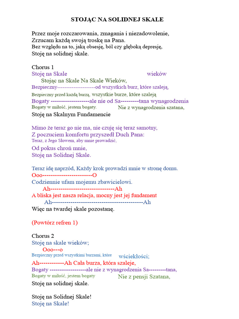 Stojąc Na Solidnej Skale PDF | PDF
