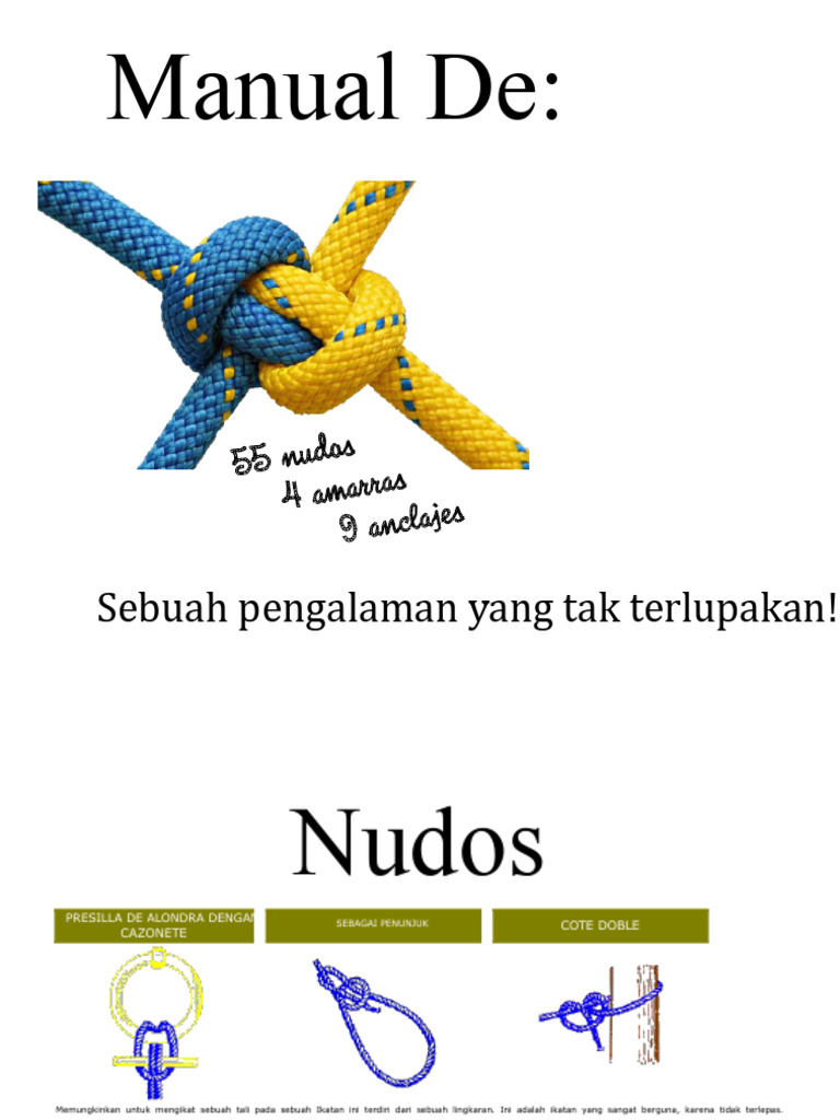 Panduan Lengkap Simpul Tali dan Penggunaannya | PDF