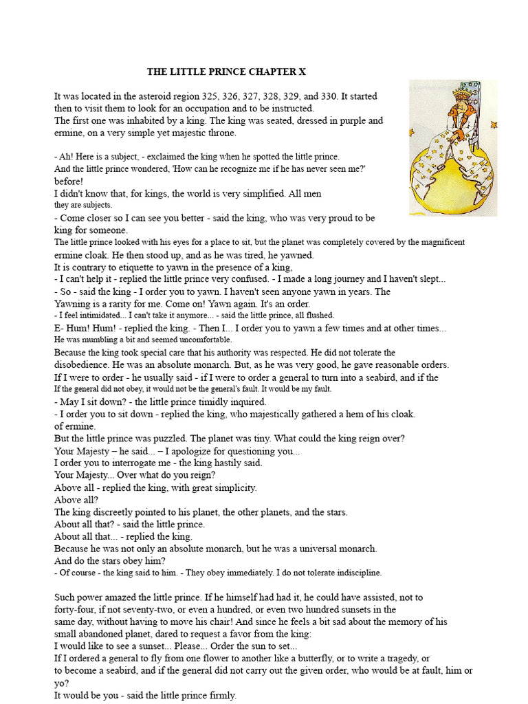 The Little Prince: Meeting the King | PDF | The Little Prince