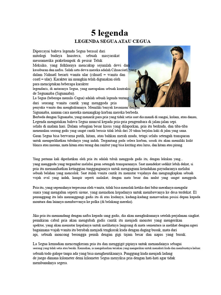 Legenda Mesoamerika: Segua dan Cadejo | PDF