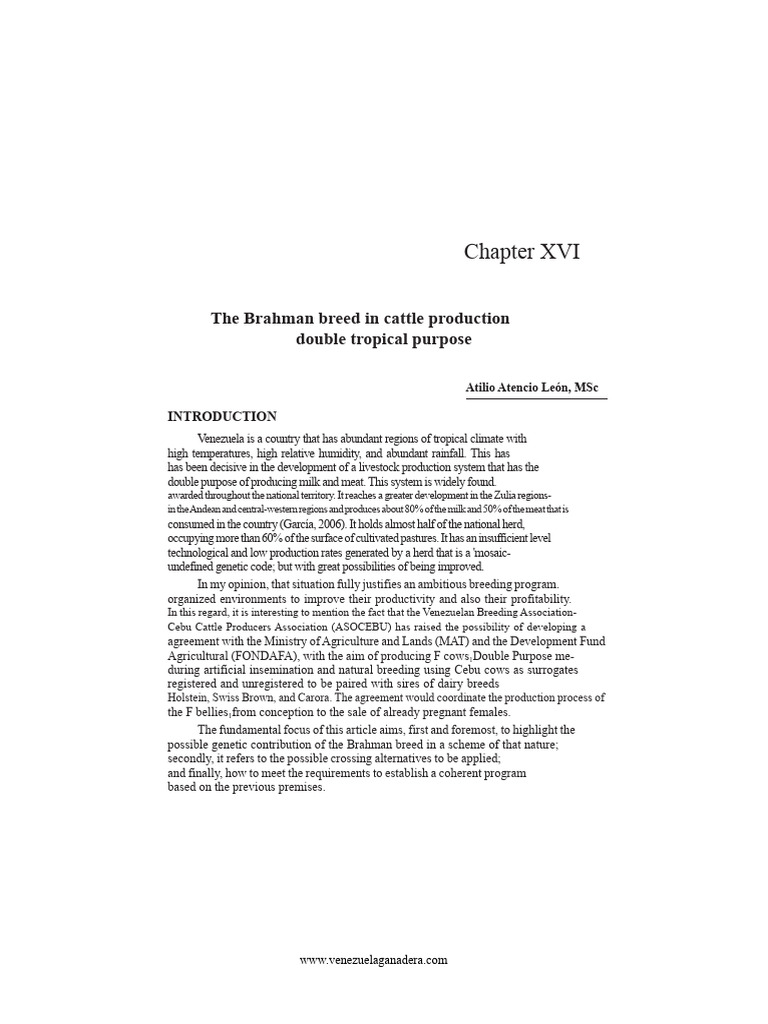 Brahman Cattle in Tropical Dual-Purpose Farming | PDF | Cattle | Plant ...