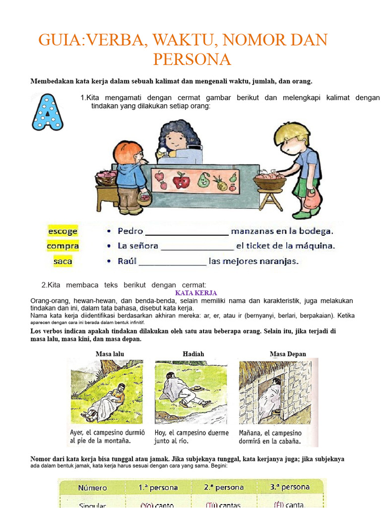 1. Kata kerja, waktu, jumlah dan orang | PDF