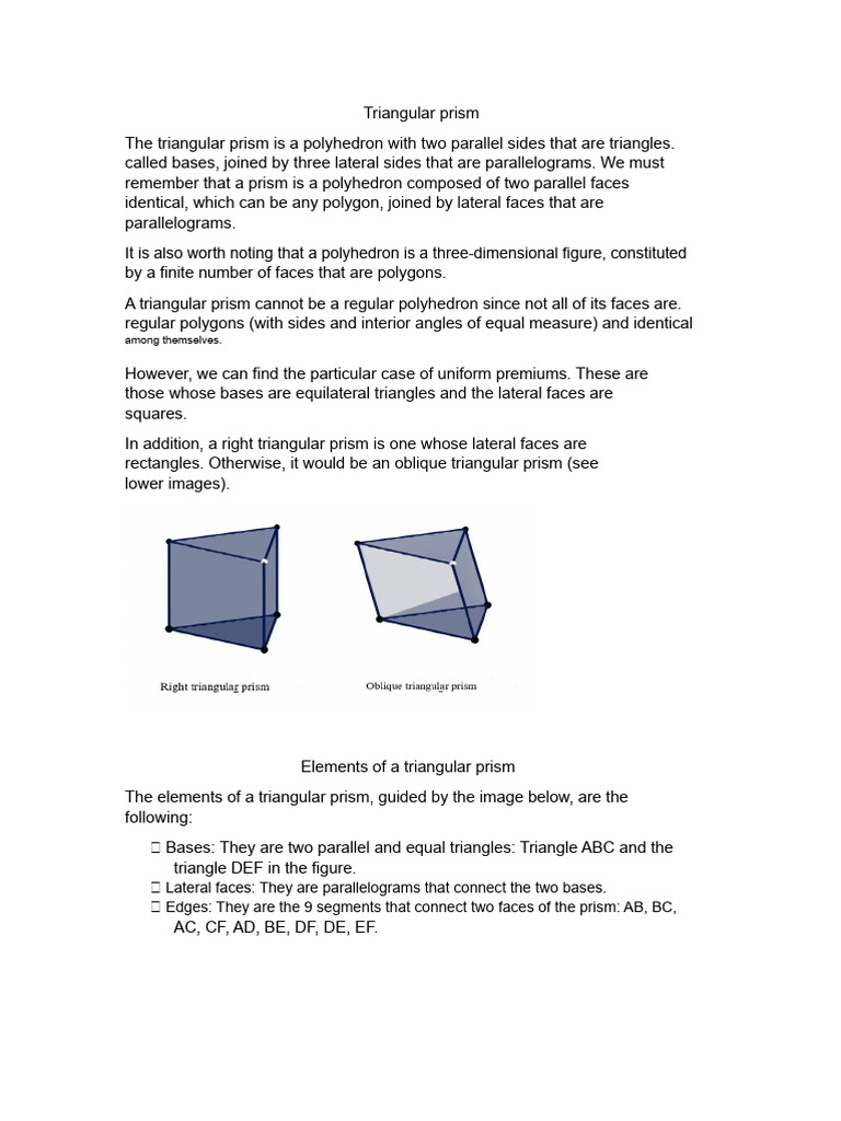 Triangular Prism | PDF | Triangle | Area
