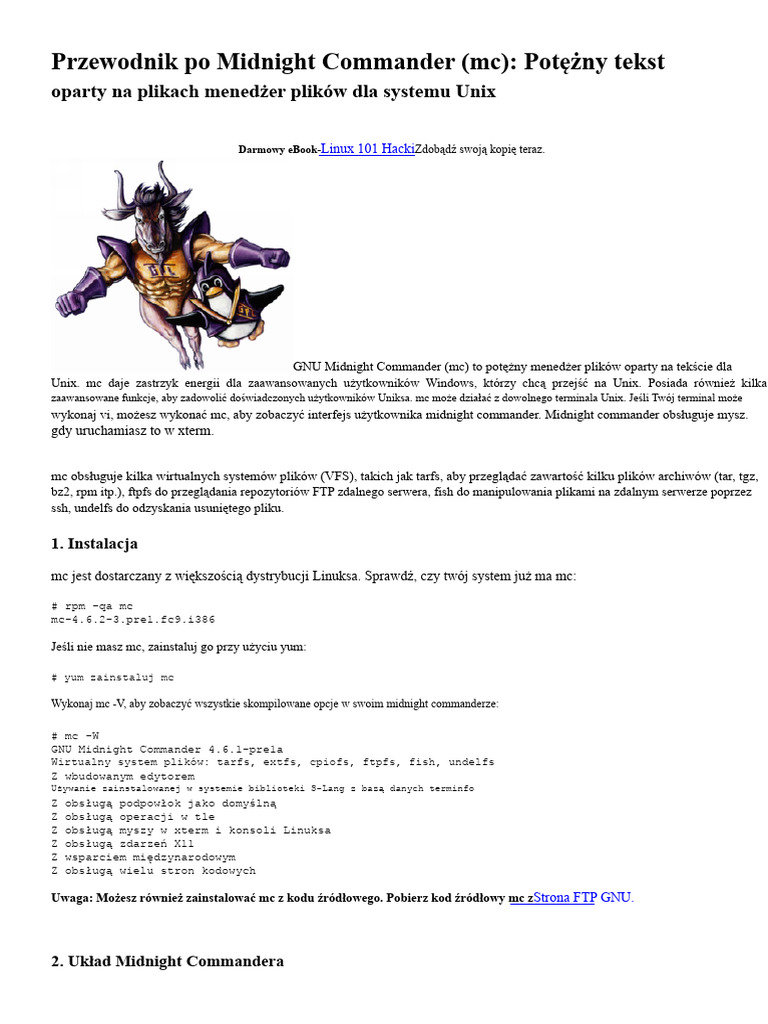 Przewodnik Po Midnight Commander | PDF
