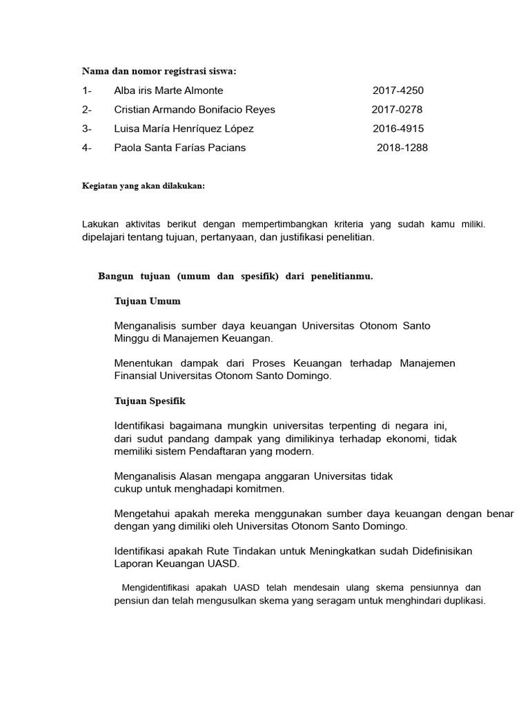 Unit II-Activity 1 - Objectives, Questions, and Justification of The Research | PDF