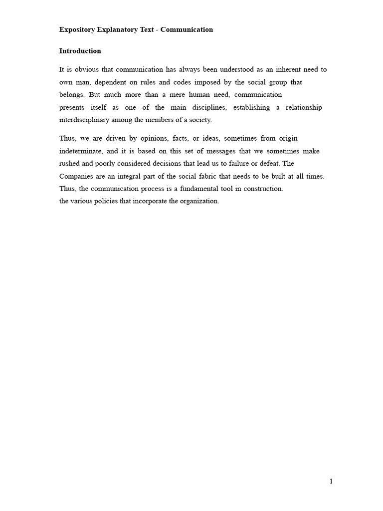 Explanatory Expository Text | PDF | Communication | Information