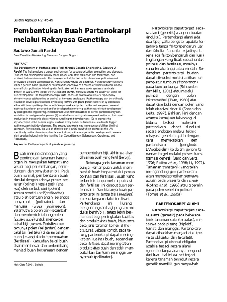 Buah Partenokarpi | PDF