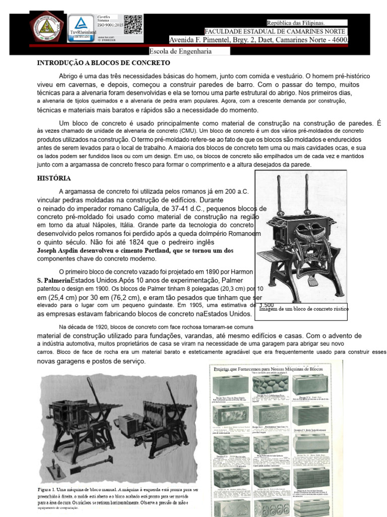 Tipos e Usos de Blocos de Concreto | PDF | Concreto | Cimento