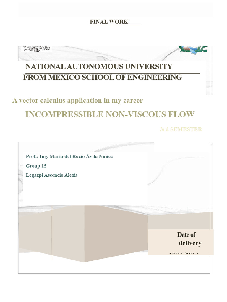 Vector Calculus in Fluid Dynamics | PDF | Fluid Mechanics | Fluid Dynamics