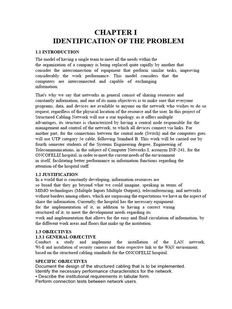 Specific Objectives Structured Cabling | PDF | Computer Network | Electrical Connector