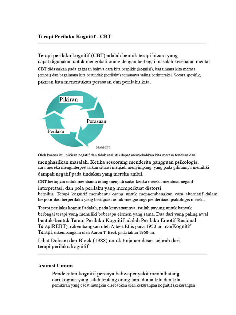 Terapi Perilaku Kognitif Albert Ellis | PDF