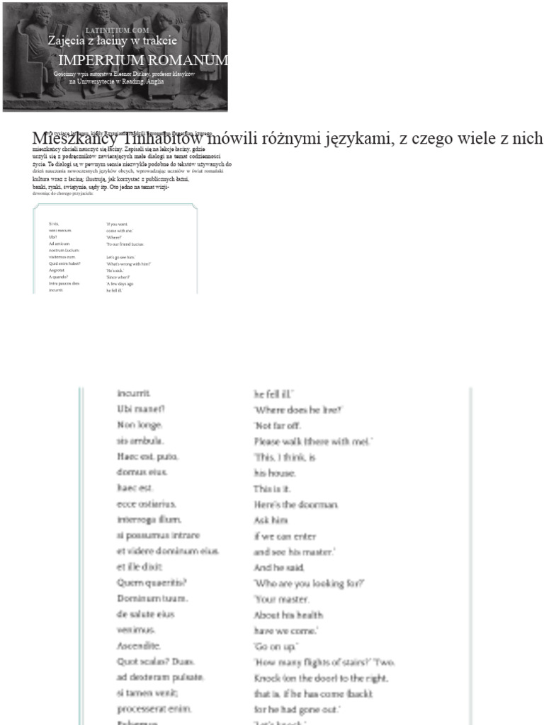 Eleanor Dickey Kursy Łaciny W Czasach Cesarstwa Rzymskiego | PDF