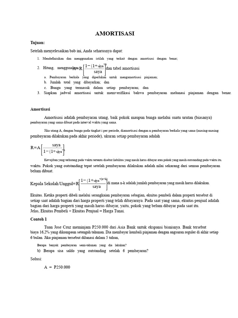 AMORTISASI | PDF