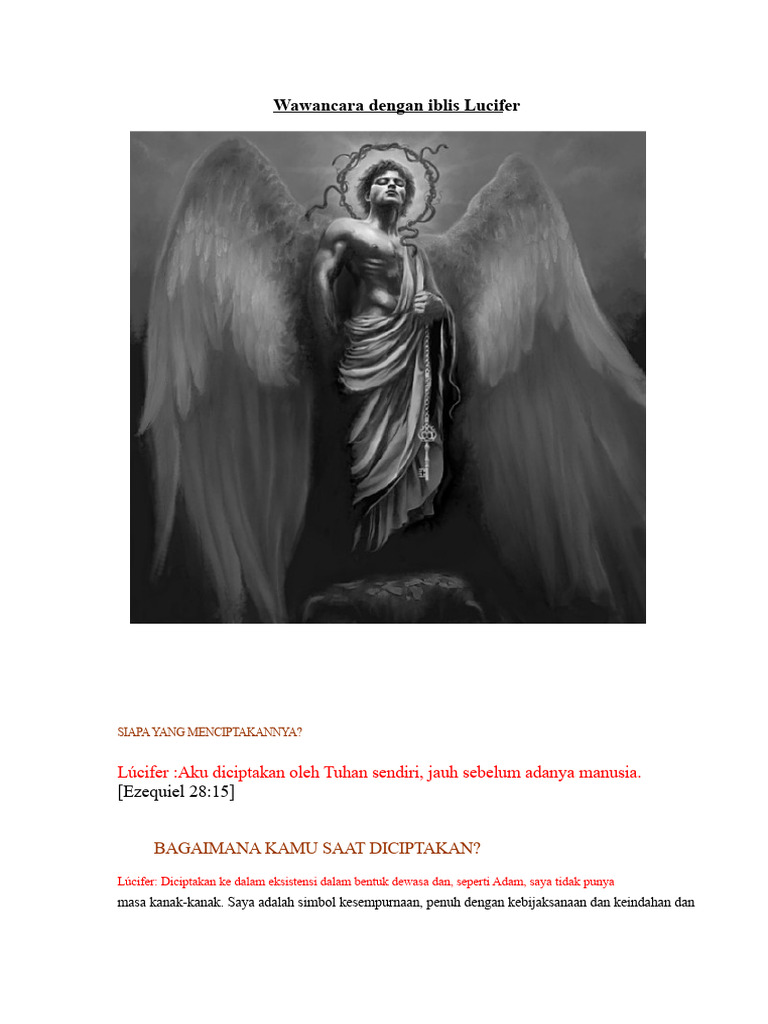 Wawancara dengan iblis Lucifer | PDF