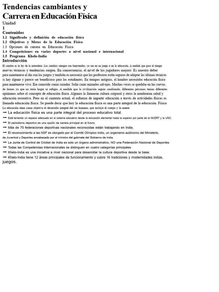 PE Capítulo 1 | PDF | Deportes | Educación Física