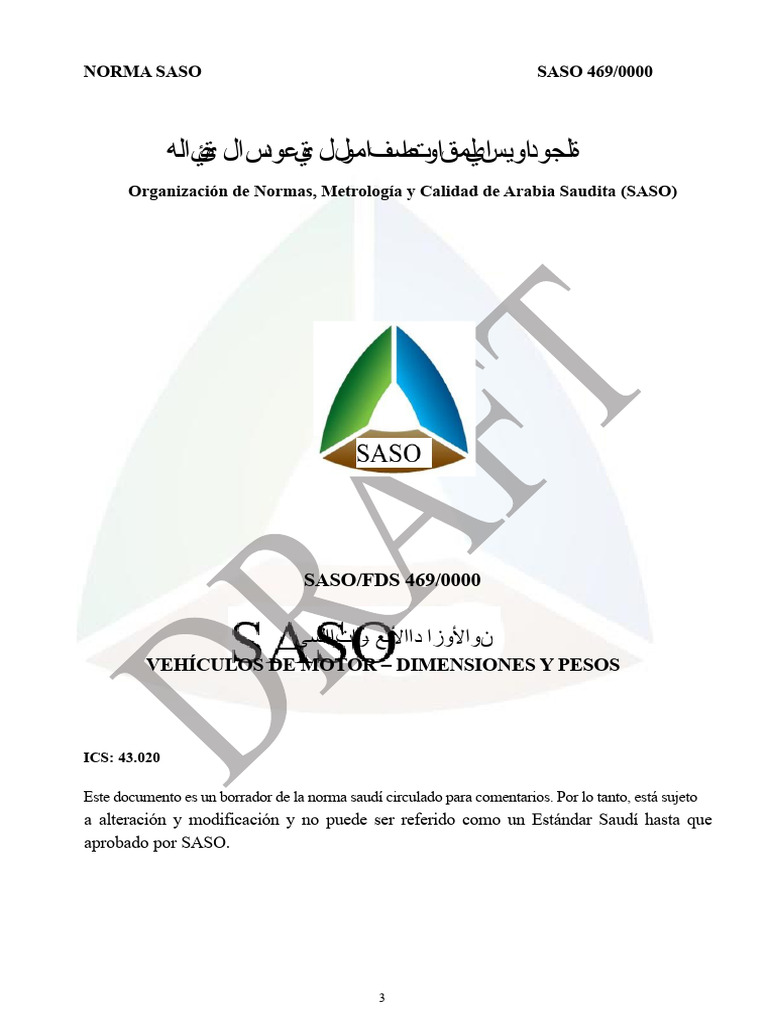 Norma Saso SASO 469/0000 | PDF | Eje | Camión