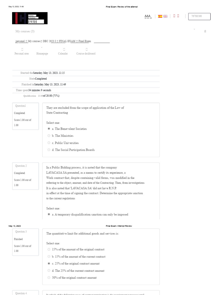 Final Exam - Review of The 2nd Attempt | PDF | Arbitration | Common Law