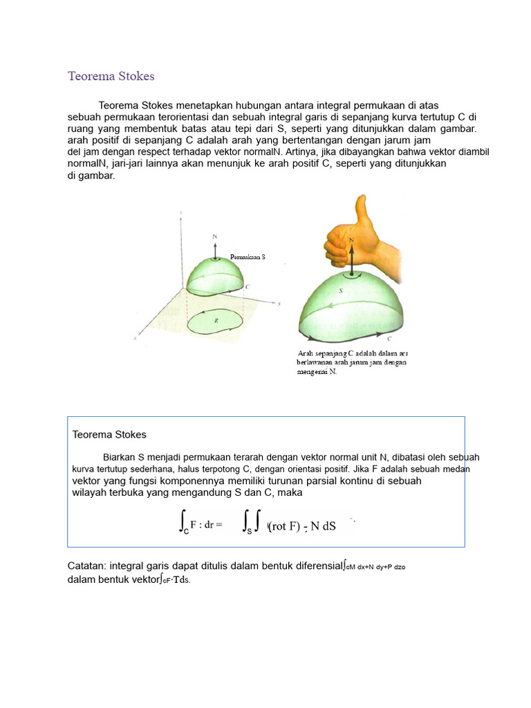 Teorema Stokes | PDF