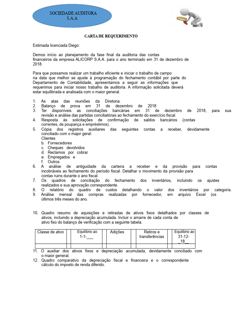 CARTA DE REQUERIMENTO | PDF | Empréstimos | Impostos