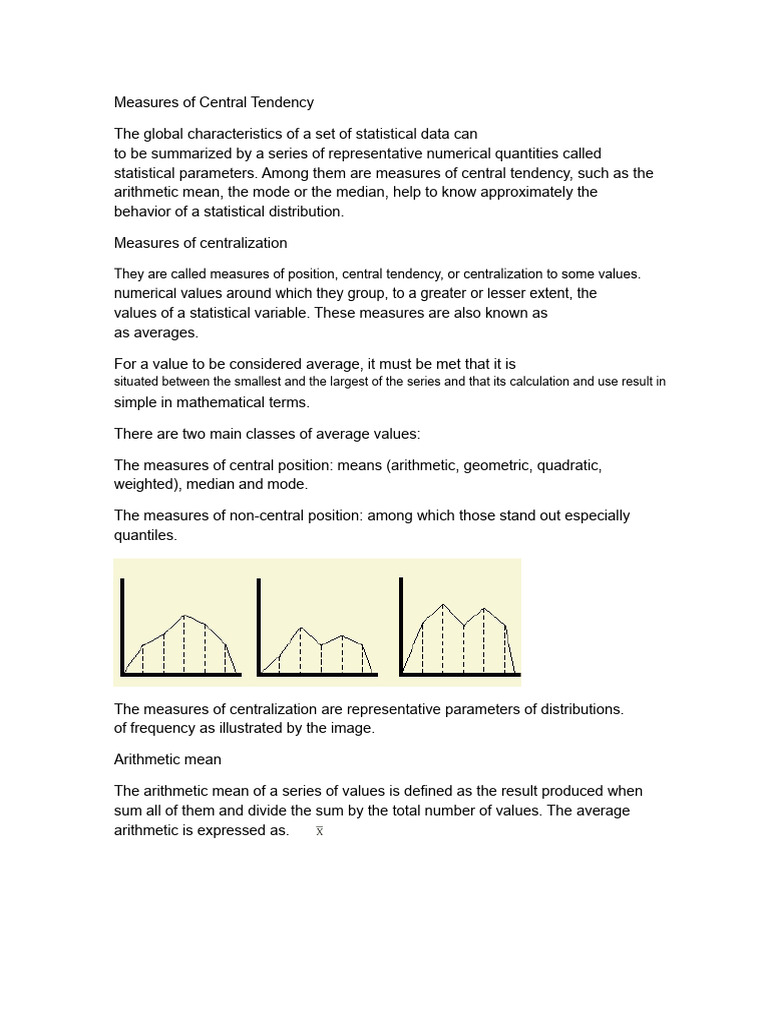 Understanding Measures of Central Tendency | PDF | Mean | Average